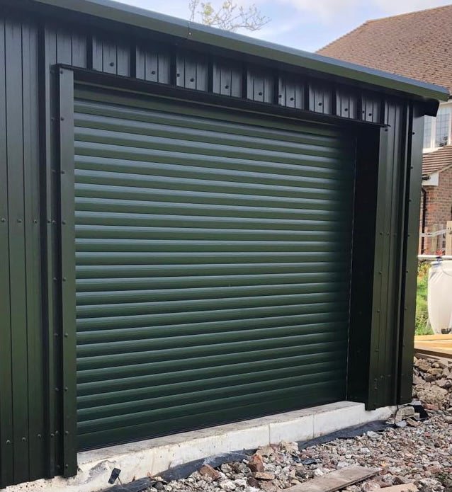 Stunning Fir Green Roller Garage Door Installation In Horsham - AGD ...